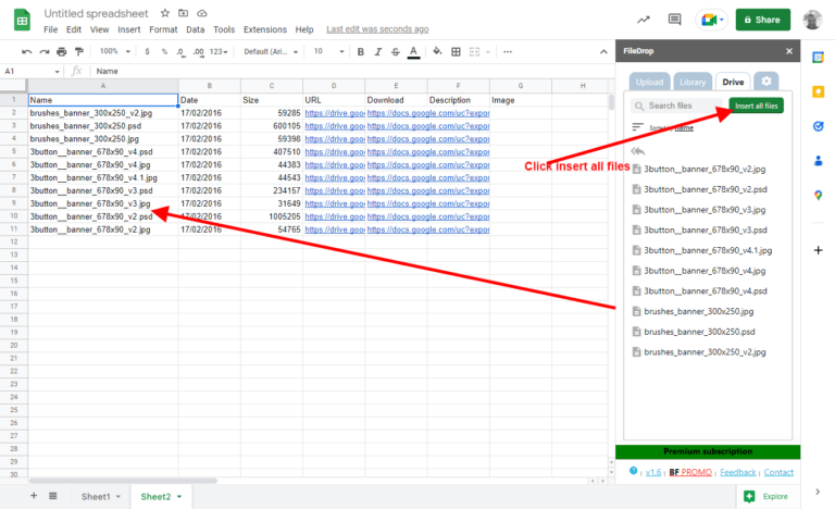 How To Add or Attach Files in Bulk to Google Sheets Cells - FileDrop