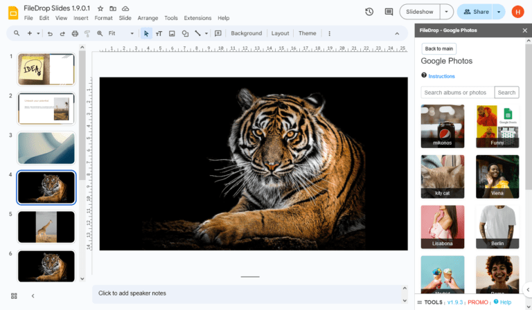 Access Google Photos in Google Slides - FileDrop