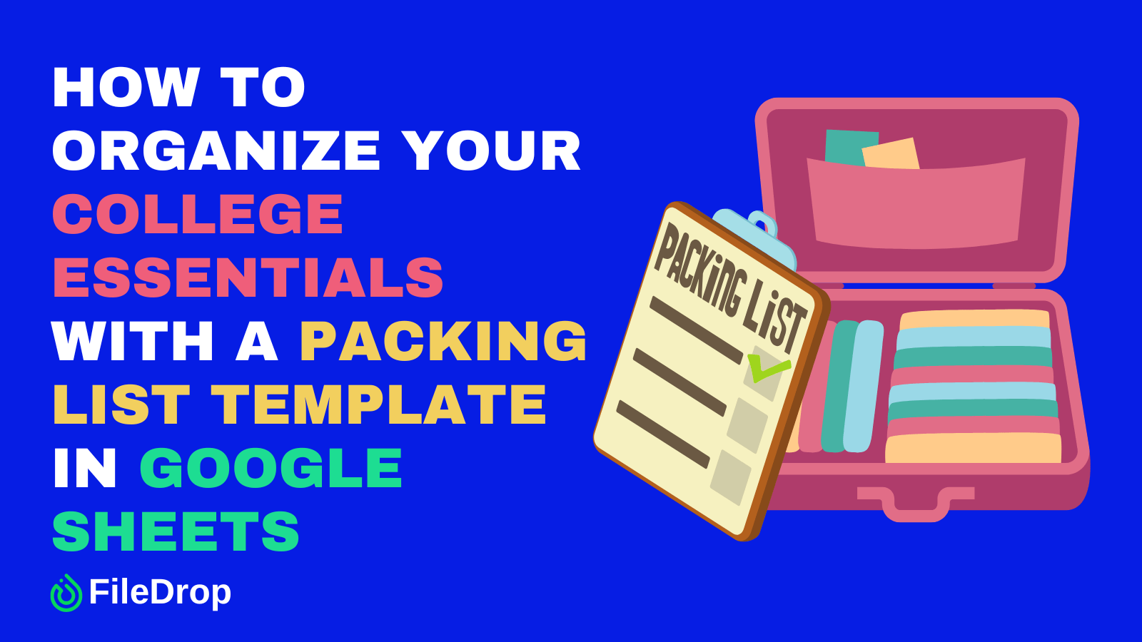 How to Organize Your College Essentials with a Packing List Template in ...