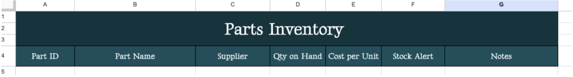 How to Create an Auto Repair Management Template in Google Sheets ...