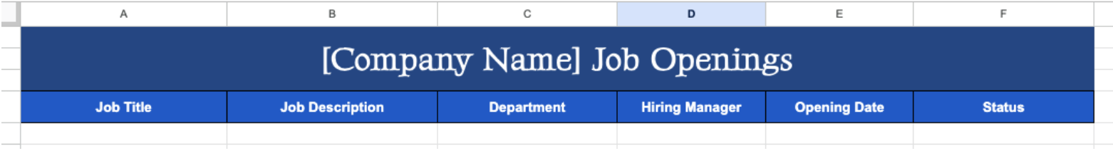 How to Organize Your HR Hiring Process with Google Sheets Templates ...