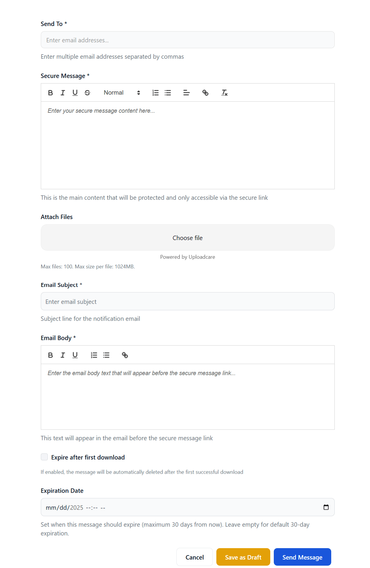 Send Secure Files and Messages - FileDrop