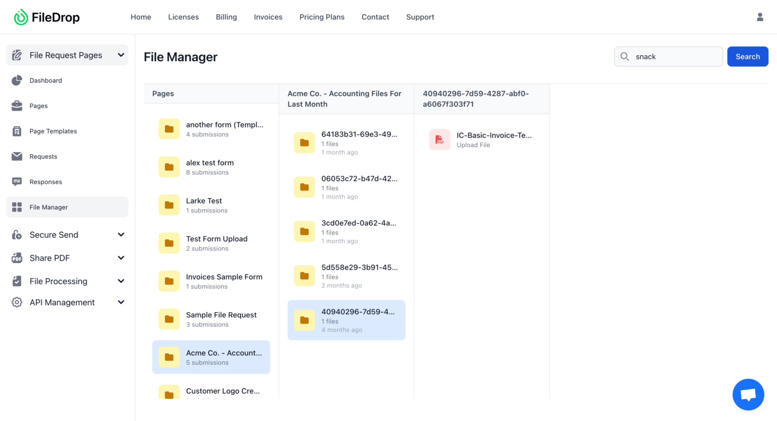 Secure File Requests and Document Collection - FileDrop