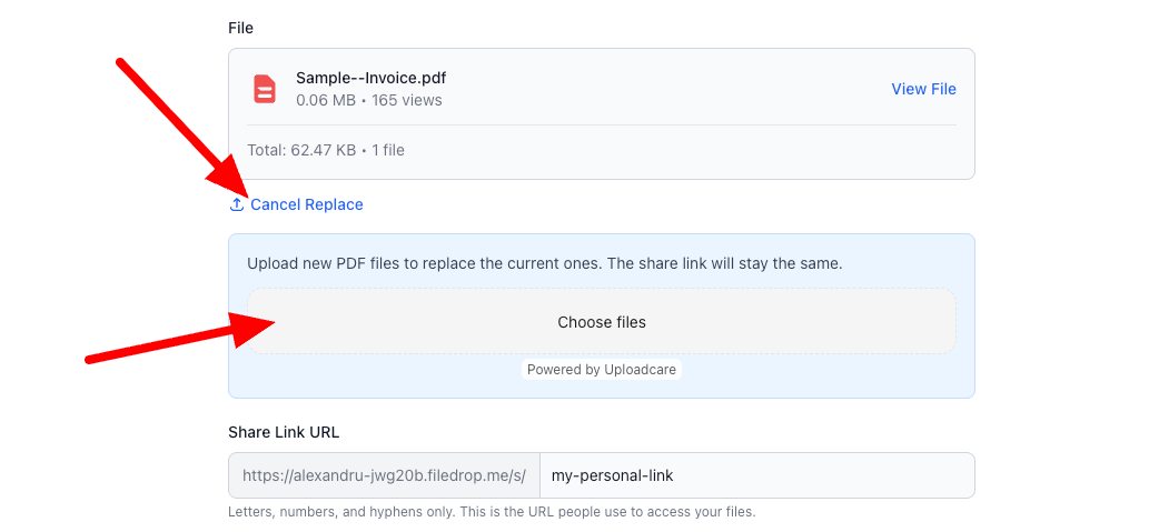 How to Replace a File in a PDF Link with FileDrop - FileDrop